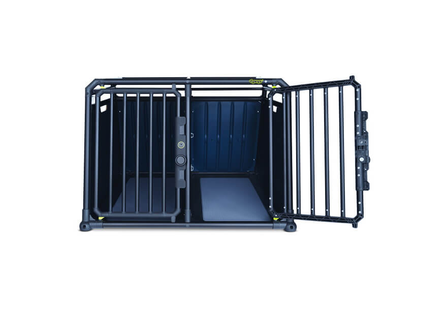 4pets PRO, TÜV-approved black dog cage, size 22 Large
