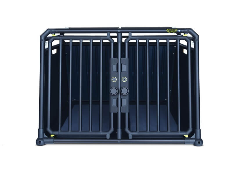 4pets PRO, TÜV-approved black dog cage, size 22 Large