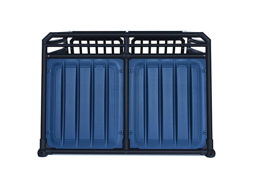 4pets PRO, TÜV-approved black dog cage, size 22 Large