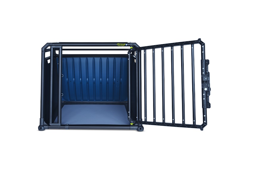 4pets PRO, TÜV-approved black dog cage, size 4 Small
