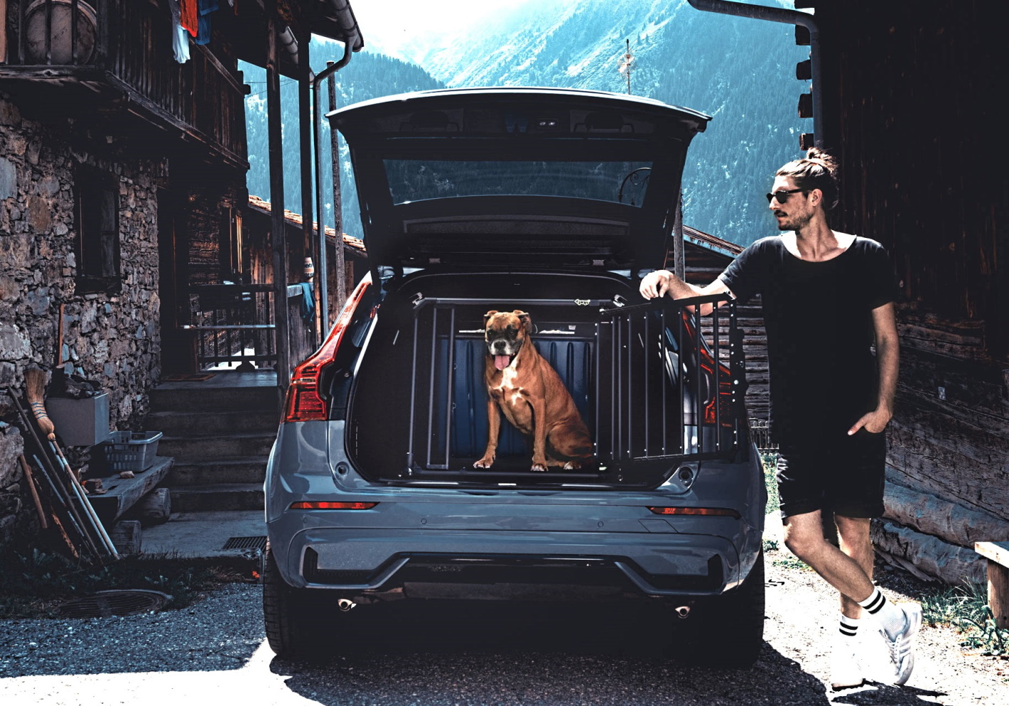 4pets PRO, TÜV-approved black dog cage, size 4 Small